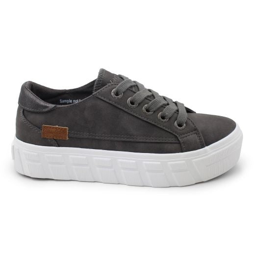 Trainer Pump: Vegan Suede SIDEKICK Lace Up - Dark Grey - Blowfish Mali ...